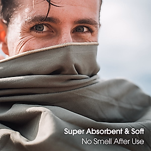 4Monster Camping Towels Super Absorbent, Fast Drying Microfiber Travel Towel, Quick Dry Ultra Soft Compact Gym Towel for Swimming Beach Hiking Yoga Travel Sports Backpack (59.00" x 30.00", Gray)