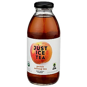 Eat The Change Just Ice Tea Organic Peach Oolong Tea, Kosher, 16 Fluid Ounces (Pack Of 12)