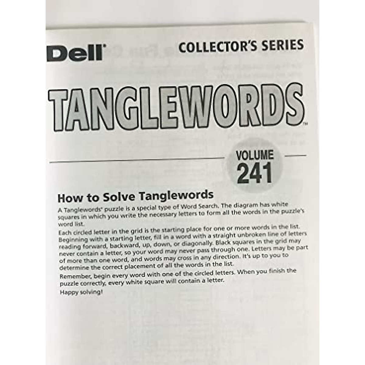 Volumes 241, 242, and 243 of Tanglewords from Penny Press Collectors Series (Letterboxes)