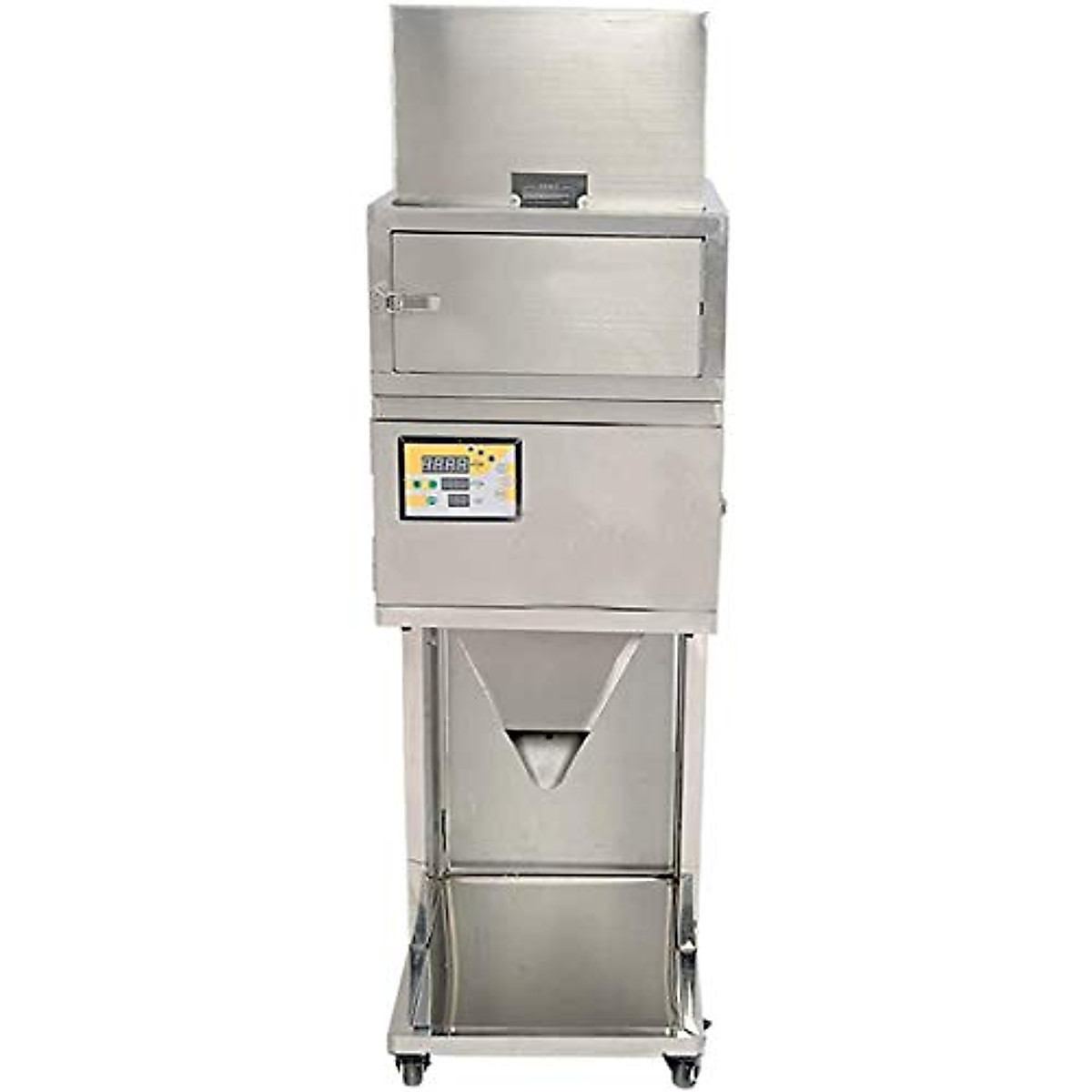 INTBUYING Weight Filling Machine Powder Filling Machine Filler Power/Granule Filling Package Machine 6-25 bags/min for Seeds Peanuts Cashews Soya Powder 110V (10-1500g)