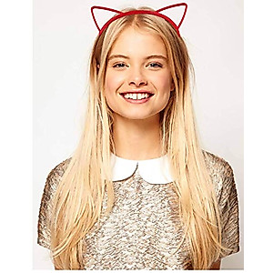 Lawie 30 Pack Plastic Cat Ears Headband Headbands Crown Hair Hoop Tiara Hairband Birthday Halloween Christmas Party Accessories