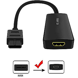 Do Not Apply Portable Adapter N64 to HDMI-Compatible Adapter Provide Signal Processing Flexible Gaming Experience