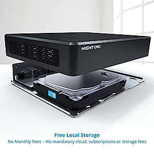 Night Owl 8 Channel Bluetooth Video Home Security Camera System with (8) Wired IP 4K HD Indoor/Outdoor Spotlight Cameras with Audio and 2TB Hard Drive (Expandable up to 12 Cameras)