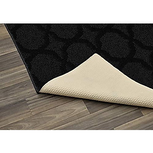 Garland Rug Sparta 3 Piece Area Rug Set (5'x7', 3'x4', 24"x60") Black