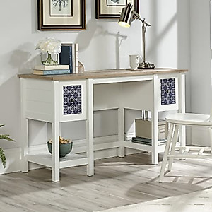 Sauder Cottage Road Desk, Soft White finish
