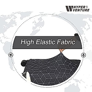 HYPER VENTURE Washable Luggage Cover - Fashion Suitcase Protector Fits 23-26 Inch Luggage (Black Maze, M)