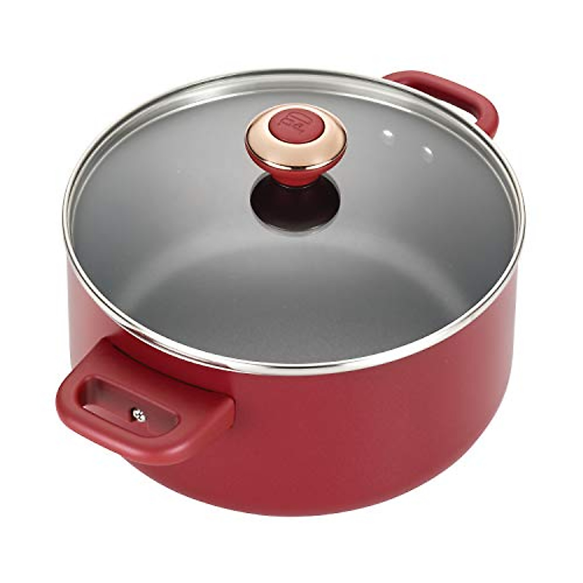 Paula Deen Signature Dishwasher Safe Nonstick Cookware Pots and Pans Set, 17 Piece, Red