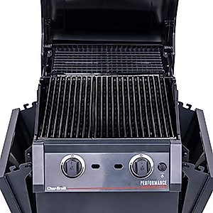Char-Broil 463655621 Performance TRU-Infrared 2-Burner Cabinet Style Liquid Propane Gas Grill, Metallic Gray