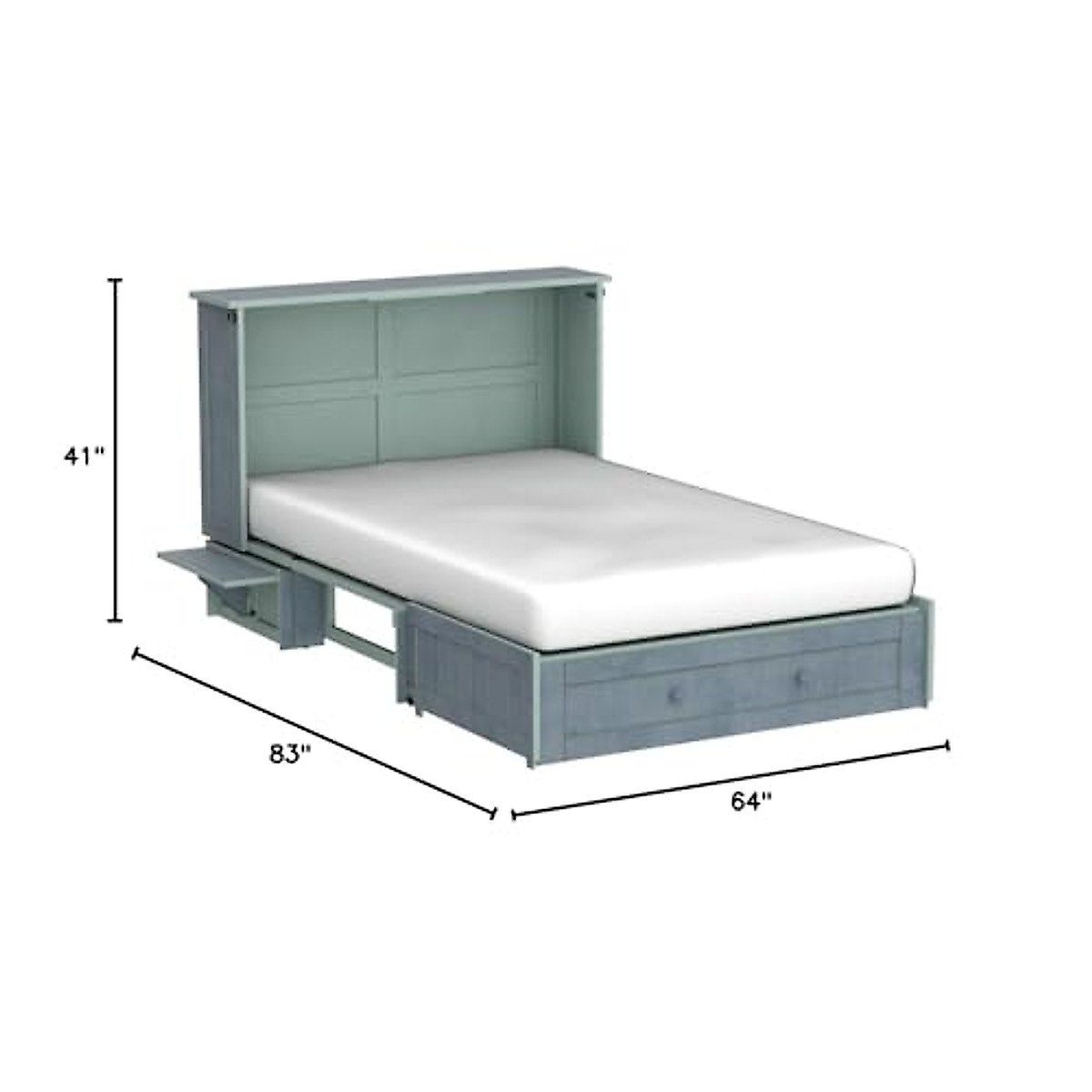 Night & Day Furniture Poppy Skye with Mattress Murphy Cabinet Bed, Queen,