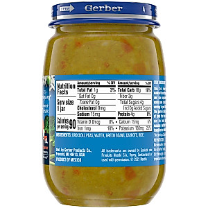 Gerber Natural for Baby 3rd Foods Veggie Power Baby Food Jar, Garden Veggies & Rice, Non GMO Pureed Baby Food with Advanced Texture for Crawlers, 6 oz (Pack of 12)