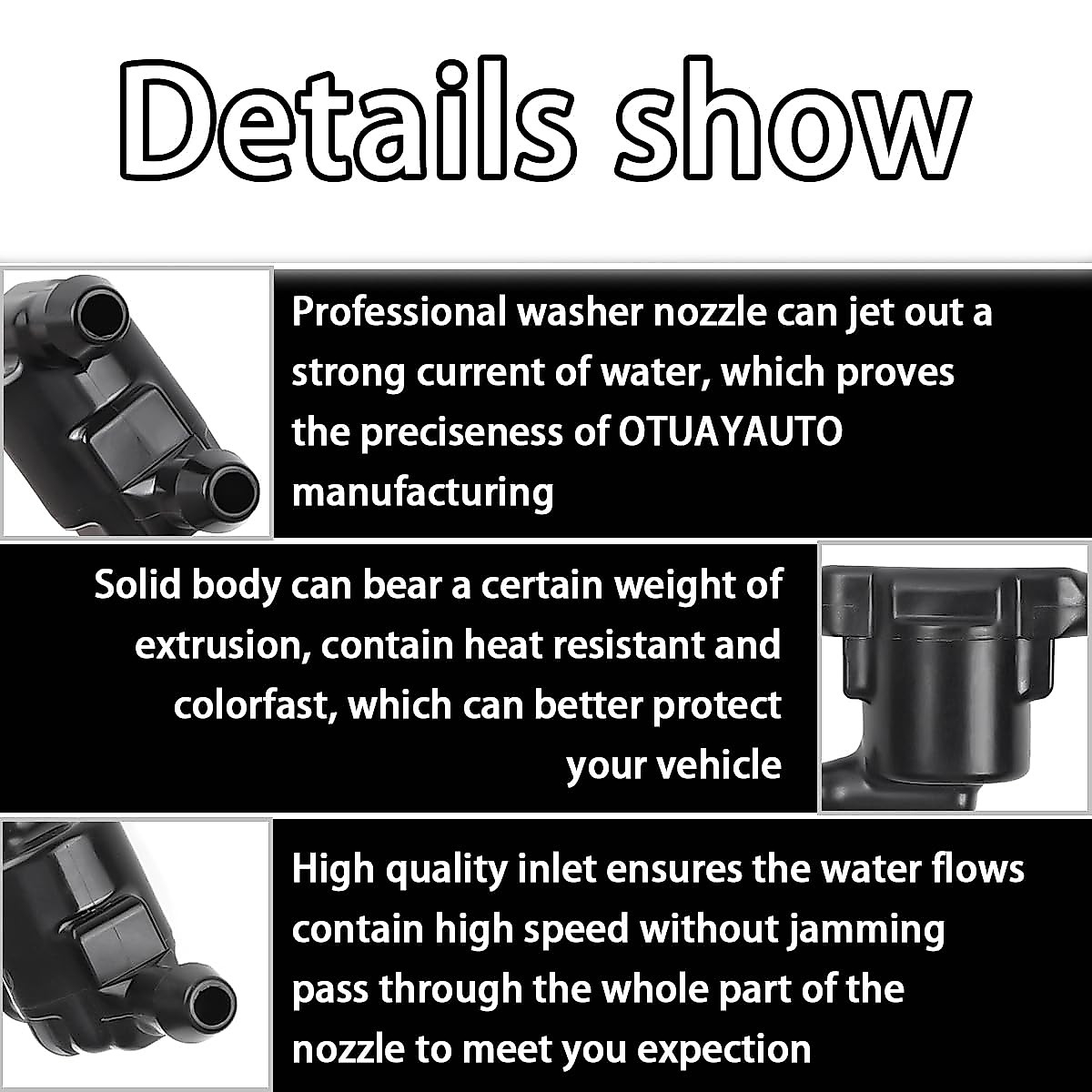 AICEL Wiper Washer Windshield Check Valve, 2 Pcs Car Spray Jet Kit Replacement, Windscreen Wiper Nozzle Connector Check Valve, Replaces OEM #: 85321-28020, Automotive Accessories for Most Vehicles
