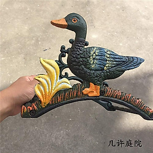 Retro cast Iron Duckling Water Pipe Rack Water Pipe Bracket Gardening Frame Painted Mural Courtyard Garden Water Pipe Storage Rack