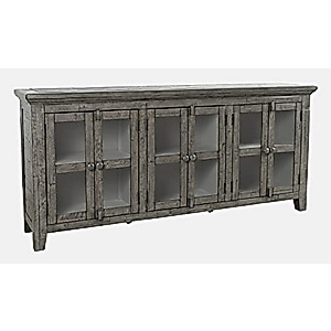 Jofran Inc. Rustic Shores Coastal Distressed Acacia Credenza Cabinet with Storage