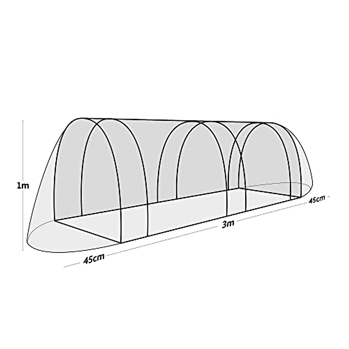 Tierra Garden 50-5030 Haxnicks Easy Micromesh Tunnel Garden Cloche, Giant