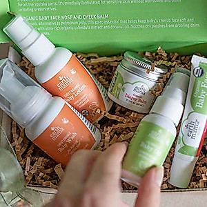 Earth Mama A Little Something for Baby Gift Set Safe Skin Care Essentials for Newborn Baby Shower, 5-Piece Set (Packaging May Vary)