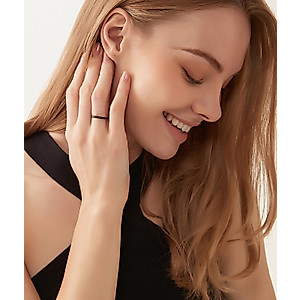 TIGRADE Black Titanium Ring 2mm 4mm 6mm 8mm Dome High Polished Wedding Band Size 3-14.5,2mm,Size 7