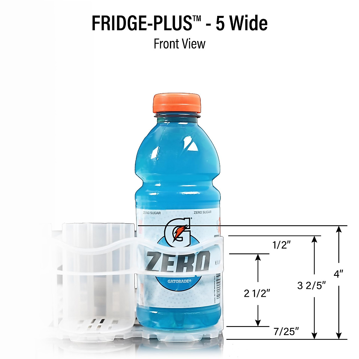 Display Technologies, Fridge-Plus Drink Organizer for Refrigerator Storage - Beverage Bottle Can Dispenser and Soda Rack for Bar Fridge (Pack of 1)