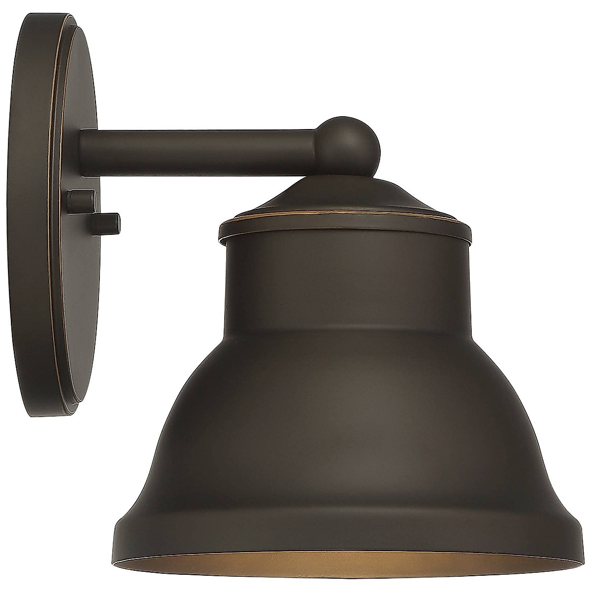 Dannington Rustic Farmhouse Industrial Outdoor Wall Light Fixture Oil Rubbed Bronze Brown 9 1/4" for Exterior House Porch Patio Outside Deck Garage Yard Front Door Garden Home - Franklin Iron Works