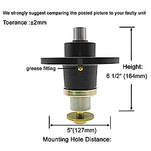 q&p Outdoor Power 350595 Deck Blade Spindle Assembly Bracket Replaces Hustler Excel 350595 cast Iron Spindle Assembly