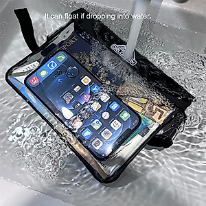 DRLOKPAK Waterproof Waist Bag Waterproof Waist Pouch With Secret Holder Keep Your Phone kindle Wallet Watch Passport Dry Perfect For Surf Canoe Swim Snorkel Dive Beach Pool (Black)