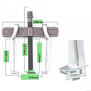 balikha Forging Two Jaw Gear Puller Sturdy Bearing Puller Removal Tool Adjustable Easily Install Machine Repair Tool Pump Pulley Remover Reversible, 6inch 150mm