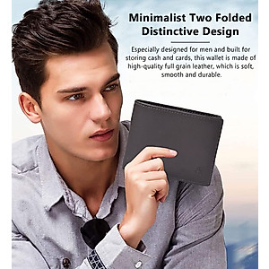 Mens Leather Wallet Rfid Blocking Slim Bifold Front Pocket Flip ID Window With 12 Slots | Real Chrome Free Leather | Multiple Card Holder | Compact Premium Best Handmade Gift (Chocolate Brown)