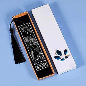 Tarot Bookmark Book Lovers Birthday Gifts for Women Men Bookmarks with Tassels for Friend Bookish Daughter Female Christmas Gifts for Kids Teenage Girls Her Stocking Stuffers Book Club Gift Bookmarker