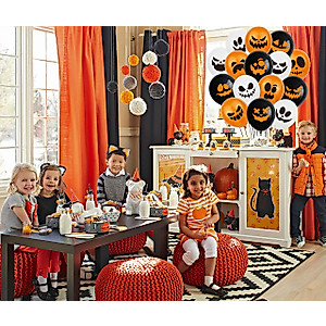 TUWUNA Halloween Party Decoration 60Pcs Halloween Balloons 12 Inch Latex Balloons 15 Styles Pumpkin and Ghost Face Balloon for Kids Birthday Party Favor Supplies Decorations Perfect for Your Party