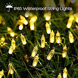 Christmas Lights - 33FT 100 LED Battery Operated String Lights with Timer & 8 Modes Mini Clear String Lights for Christmas Tree Wreath Indoor Outdoor Garden Wedding Party Decor Waterproof (Warm White)