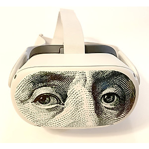 Ben Franklin Decal for Quest 2 VR Headset - Meta/Oculus - Glossy Vinyl Sticker
