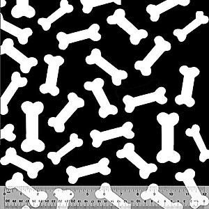 Dog Bones Anti-Pill No-Sew Throw Fleece Fabric Kit (50x60)