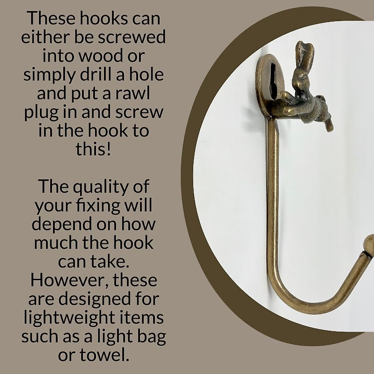 Knobs By Blossom Vintage Antique Brass Iron Wall Hooks Tie Backs Bronze Handmade Metal Animal Hook (5. Running Rabbit), TFVSAH