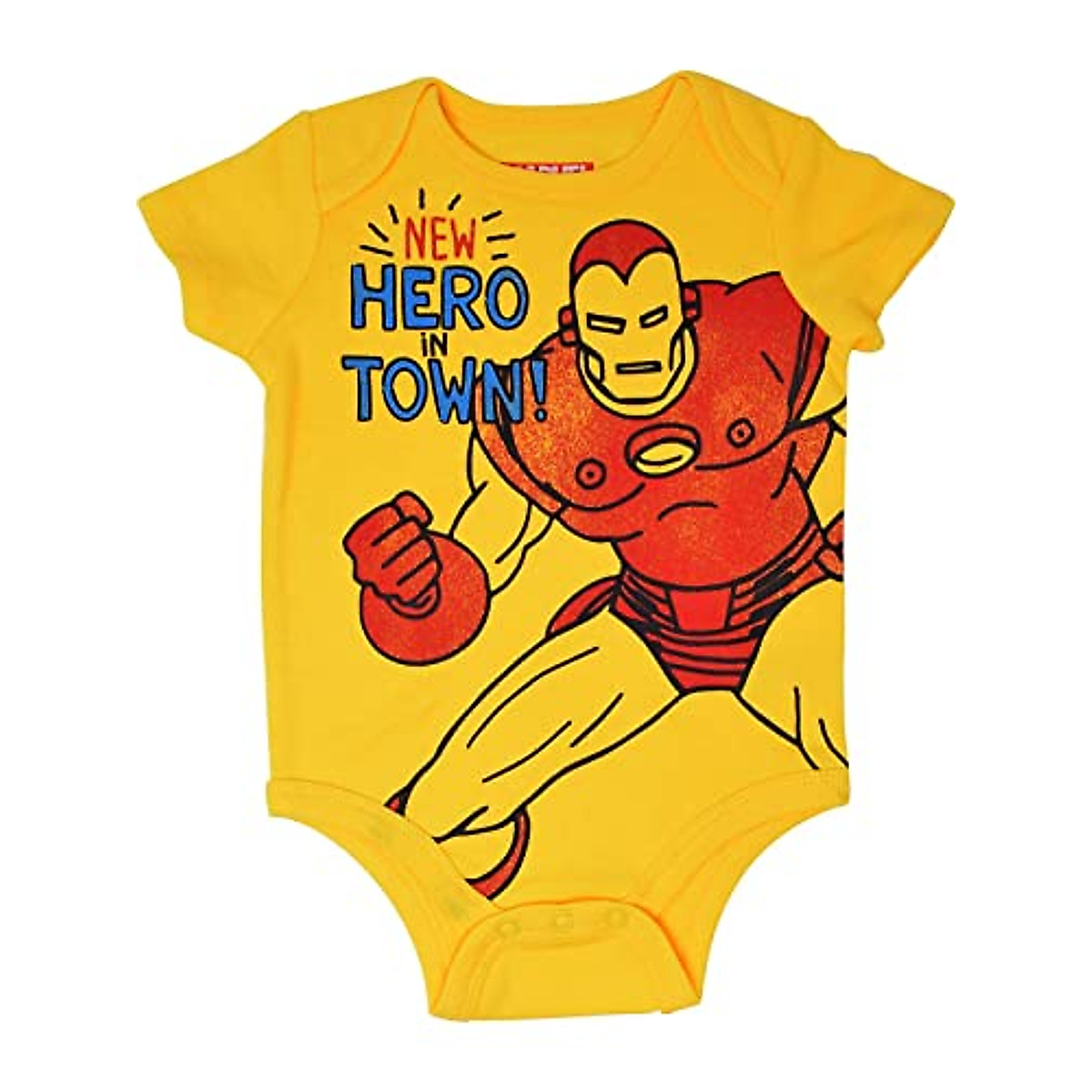 Marvel Avengers Newborn Baby Boys 5 Pack Short Sleeve Bodysuits Classic 0-3 Months