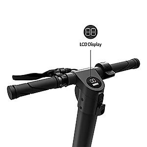 Jetson Knight Adult Electric Scooter, LCD Display, Removeable Rechargeable Battery, Thumb Throttle, Easy-Folding Mechanism, Up To 20 MPH, Range of up to 16 Miles, Ages 12+, Black, JKNGH1-BLK