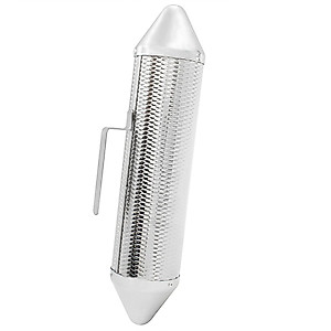 Mowind Stainless Steel Metal Guiro Percussion Instrument Musical Training Tool with Scraper