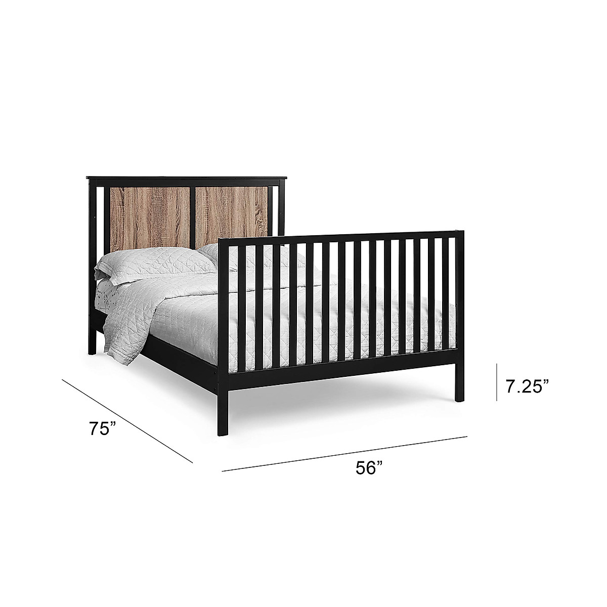 Suite Bebe Connelly Crib to Conversion Kit Only Adjustable in Quick Ship, Black
