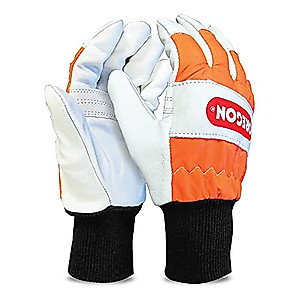 Oregon Chainsaw Left-Hand Protection Leather Gloves – Large (size 10) (91305L)
