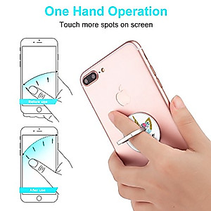 Cell Phone Ring Holder, 3-Pack 360 Degree Rotation Universal Pop Grip Stand Anti- Drop Finger Holder for Smartphone and Tablets - Cute Unicorn
