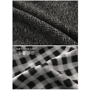 Gioberti Boy's Knitted Full Zip Cardigan Sweater with Soft Brushed Flannel Lining, Melange Charcoal, Size 12