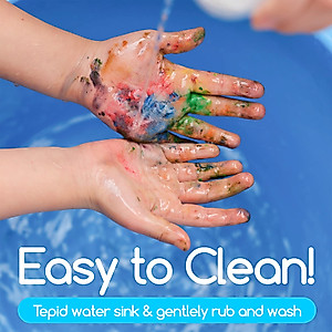 MEEDEN Finger Paints for Kids, Washable Kids Finger Paint Non Toxic Finger Painting Set for Toddlers 3+ Age Art Painting Supplies Gift for Baby Hand Painting DIY Crafts, 6 Colors, 60ml/Tube