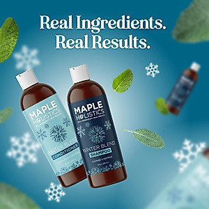 Sulfate Free Hard Water Shampoo and Conditioner - Hard Water Hair Treatments of Product and Minerals with Five Mint Essential Oils for Replenishing Hydration and Hair Shine - Paraben & Cruelty Free