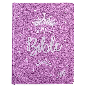 ESV Holy Bible, My Creative Bible For Girls, Hardcover w/Ribbon Marker, Illustrated Coloring, Journaling and Devotional Bible, English Standard Version, Purple Glitter
