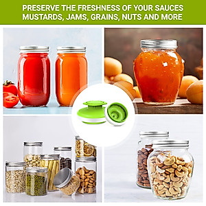 Mason Jar Vacuum Sealer for FoodSaver, Canning Jars Vacuum Sealer, Jar Sealer and Accessory Hose Kit for Wide&Regular Mouth Mason Jar, Fit for Most Vacuum Sealer