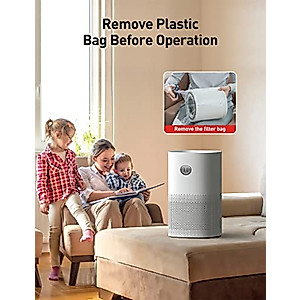 Air Purifiers for Home Bedroom, PARIS RHÔNE H13 True HEPA Air Filter Air Cleaner for Pet Smoke Pollen Dander Hair Smell, Portable Air Purifiers with Air Quality Sensor, Sleep Mode，Auto Mode, Timer,