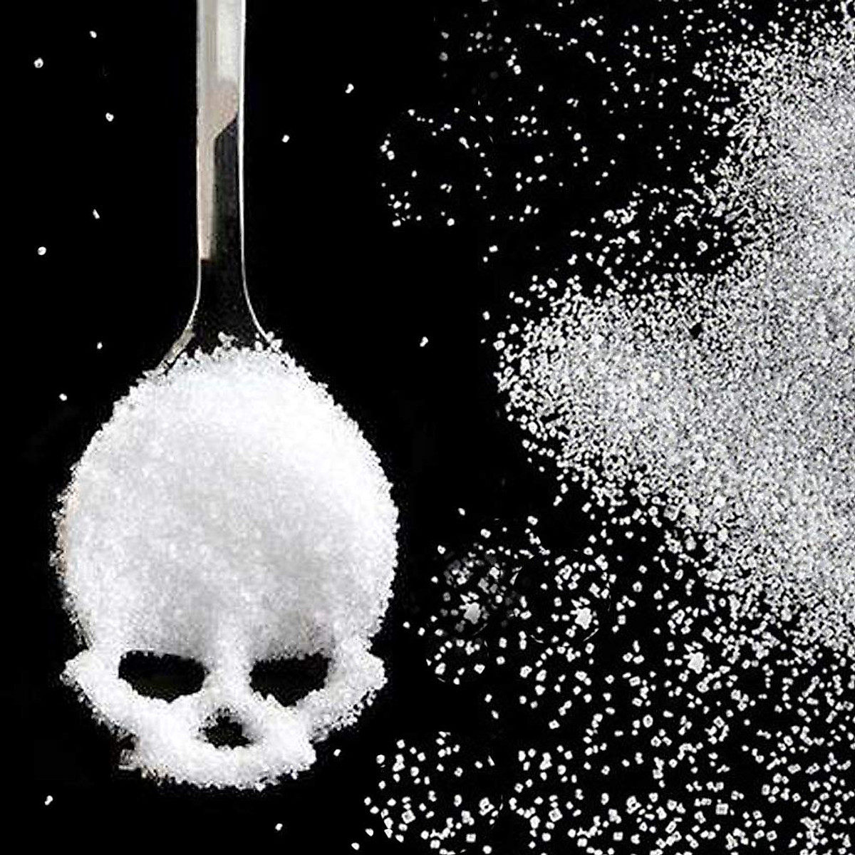 304 Stainless Steel Sugar Skull Tea Spoons Coffee Stirring Slotted Metal Spoon Set -Black 6 Pack