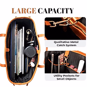 Canvas Tote Bag For Women, Extra Large Cotton Canvas Laptop Tote Bag for Travel School and Work