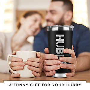 Gifts for Husband from Wife - Husband Gifts, Gifts for Him - Anniversary, Birthday Gifts for Husband - Father's Day Gifts for Husband, Fathers Day for Him, Fathers Day Gift - 20 Oz Black Tumbler