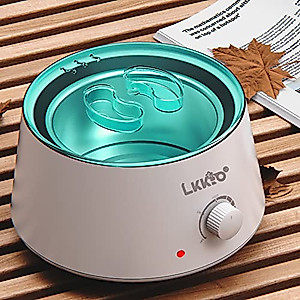 LKKRO Waxing Kit, Wax Warmer Hair Removal for Women, Brazilian Wax Melting Pot, Home Waxing Hair Removal kit with 4 Bags Hard Wax Beans & 10 Applicator Sticks, for Body, Legs, Face, Underarm, Bikini, Brazilian (.Green)