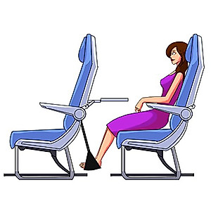 Sleepy Ride - Airplane Footrest Made with Premium Memory Foam - Airplane Travel Accessories - Helps to Prevent Swelling and Soreness - Provides Comfort for Shorter Legs (Royal Blue)