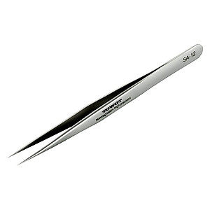 Precision Tweezers, Stainless Steel Pointed Tweezers for Craft, Electronics, Soldering, Medical and Experimental Work, Jewelry-Making, Industrial Tweezers, by TOWOT